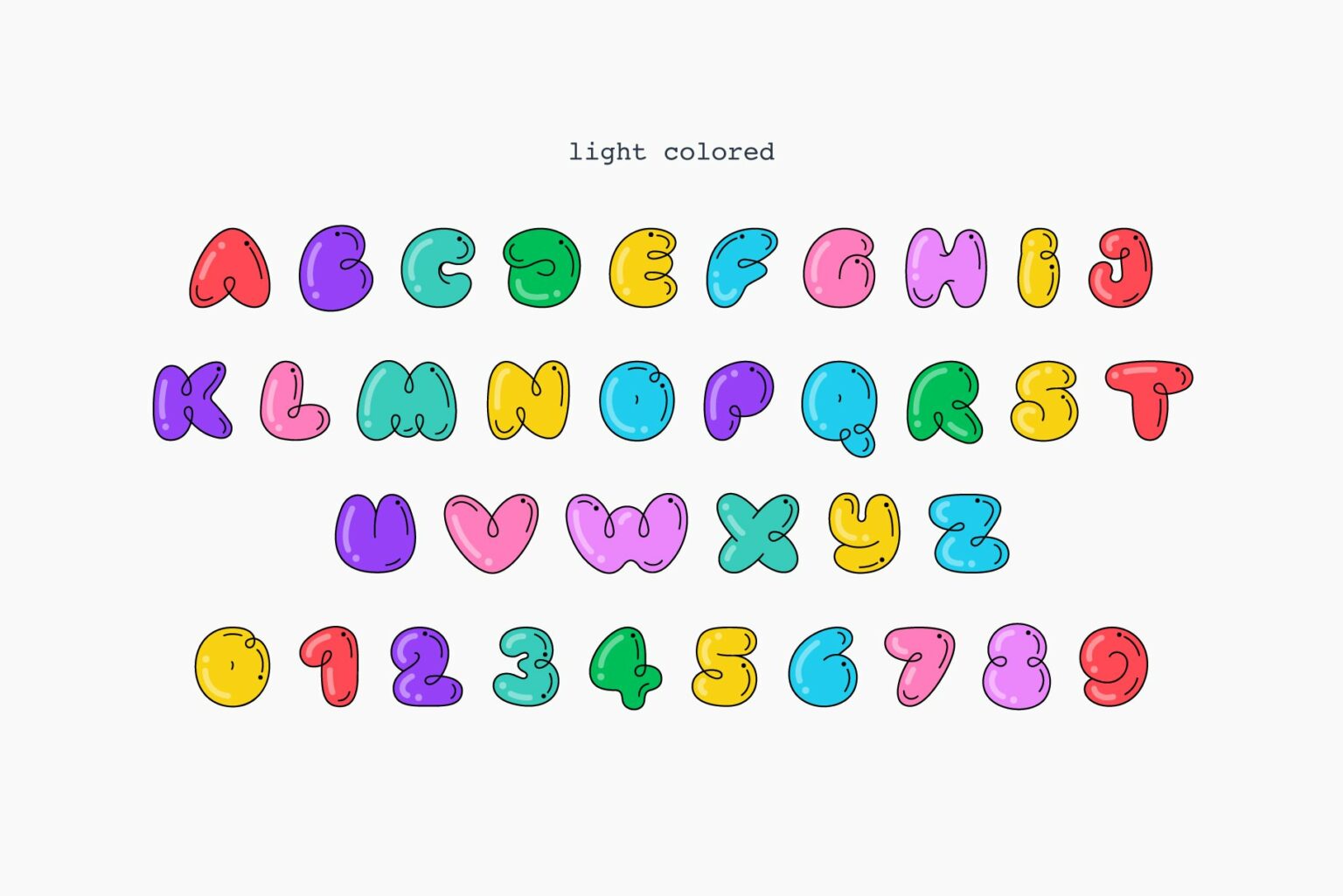 Bold Loop colored font – MasterBundles