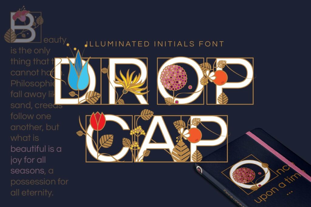 Drop Cap illuminated initials – MasterBundles