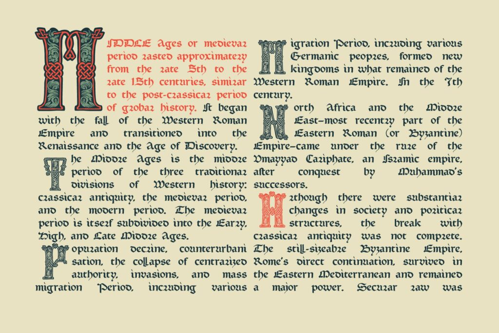 Medieval Knots Drop caps font – MasterBundles