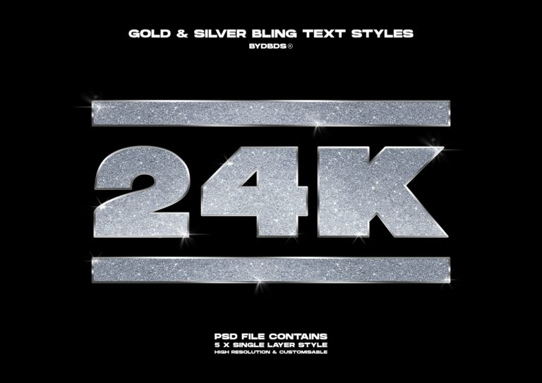 Gold & Diamond 'Bling' Text Styles – MasterBundles