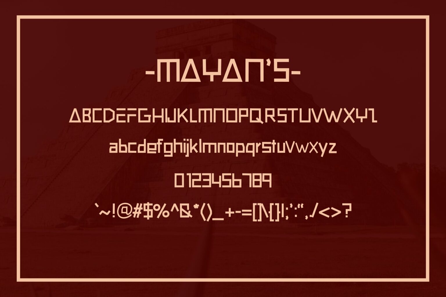 MAYAN'S PRIMITIVE FONT – MasterBundles