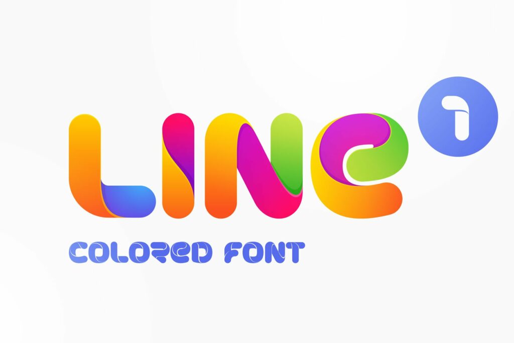 One Line Bold Colored font – MasterBundles