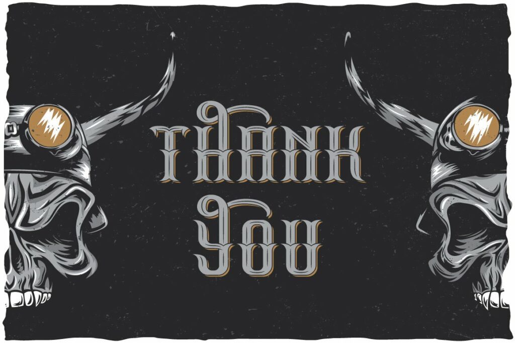 Motorcycle Gang label font – MasterBundles