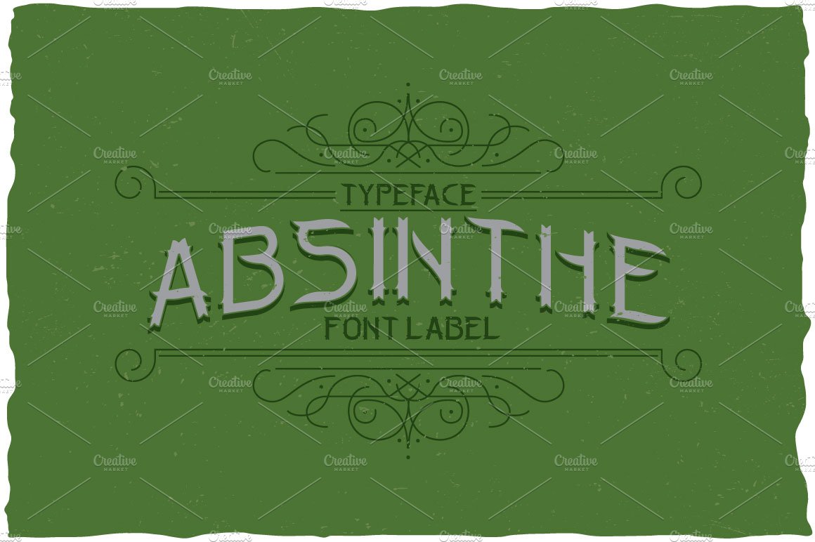 Absinthe Vintage Label Typeface – MasterBundles