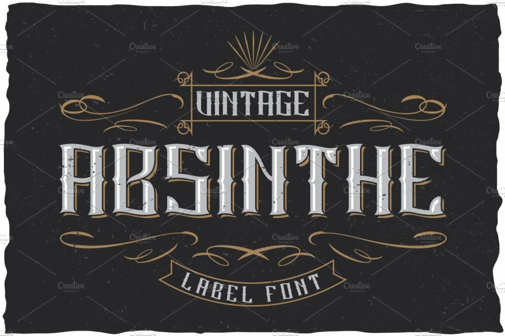 Absinthe Vintage Label Typeface – MasterBundles