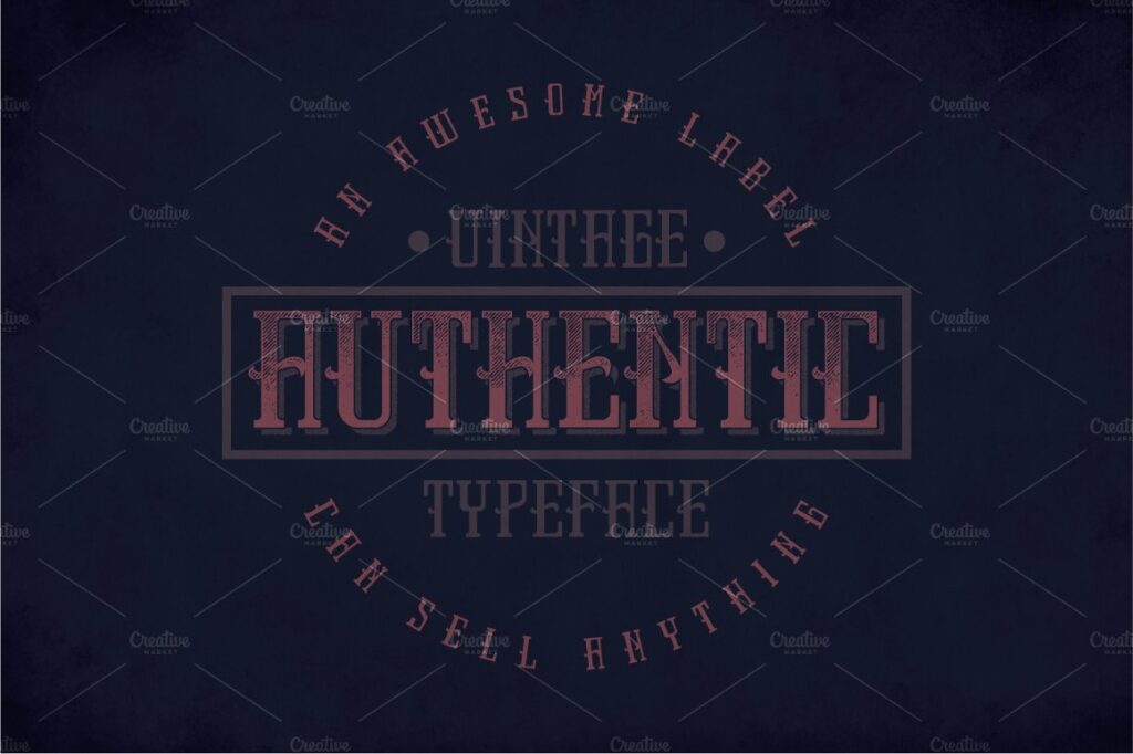 Authentic Vintage Label Typeface – MasterBundles