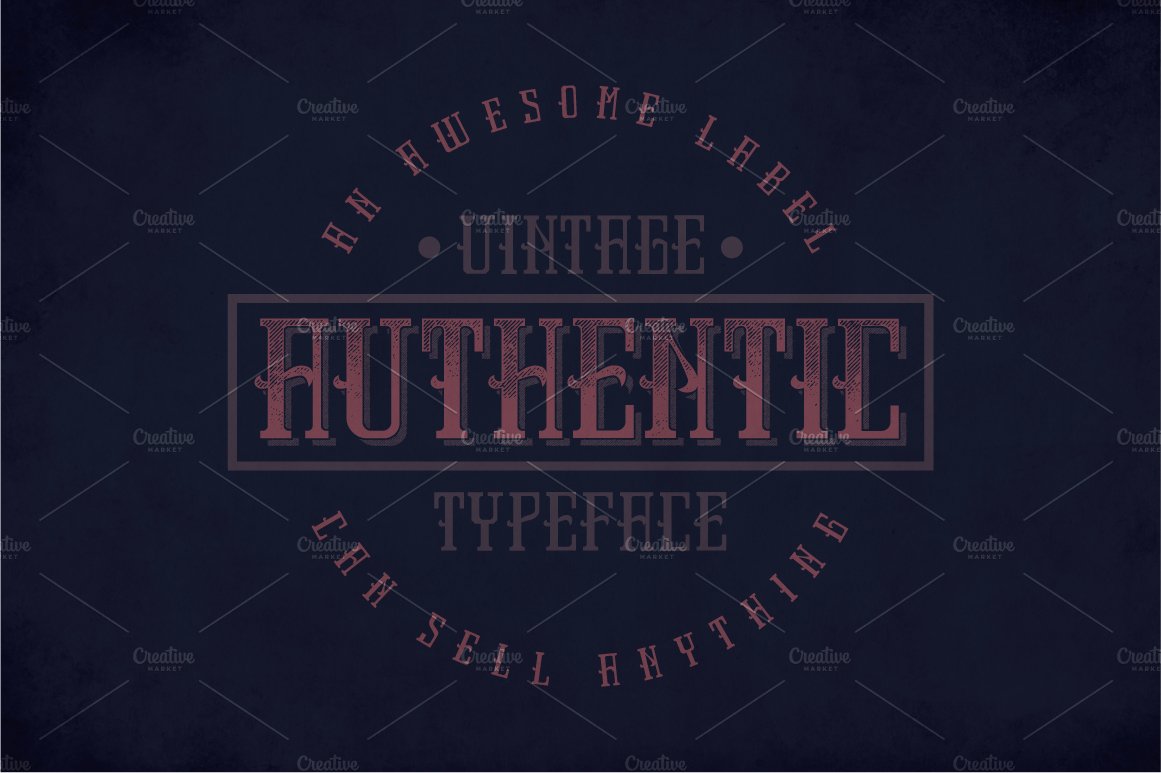 Authentic Vintage Label Typeface – MasterBundles