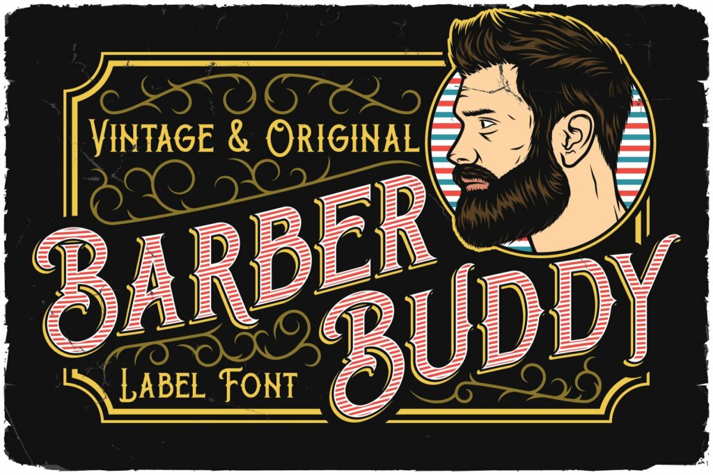 Barber Buddy Layered Font – MasterBundles