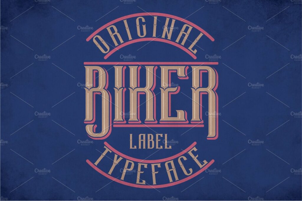 Biker Modern Label Typeface – MasterBundles