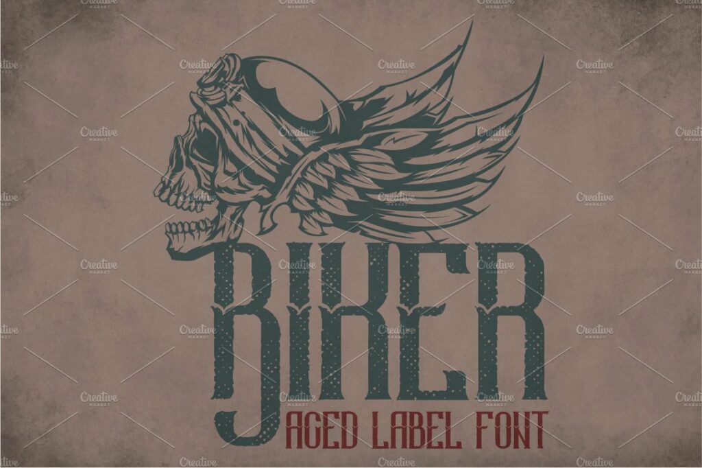Biker Modern Label Typeface – MasterBundles