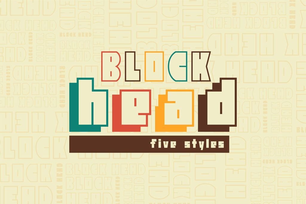 Block Head // 5 Styles – MasterBundles