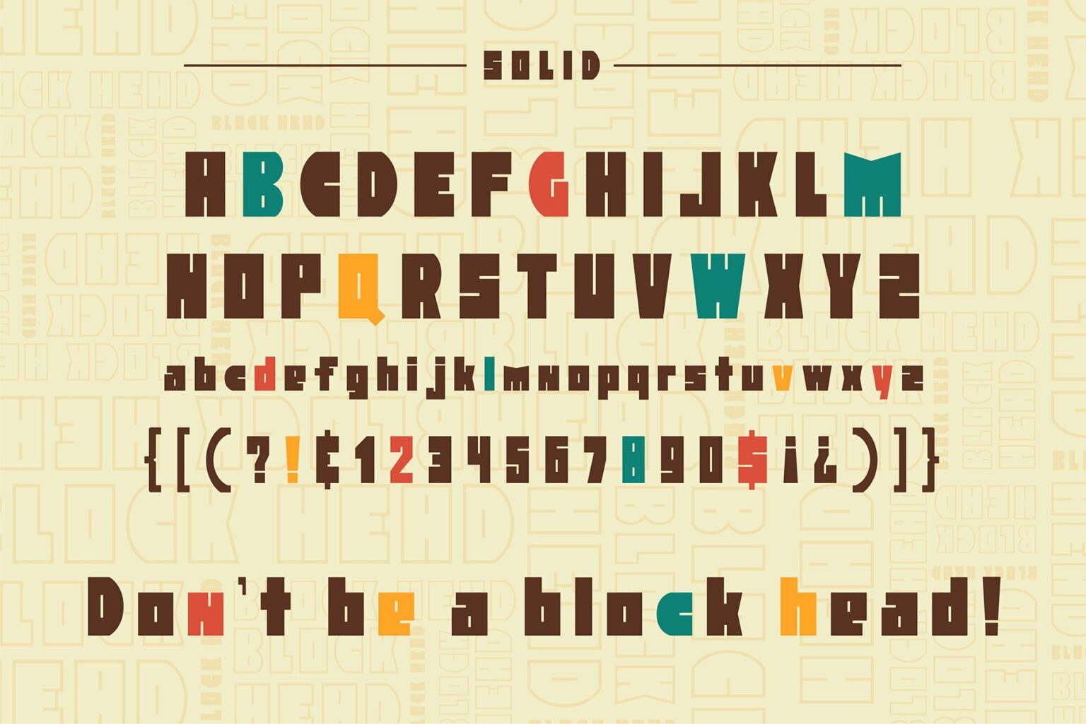 Block Head // 5 Styles – MasterBundles