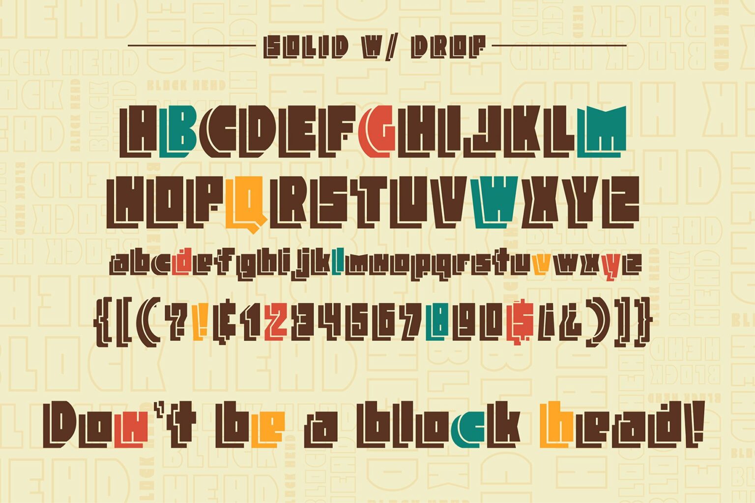 Block Head // 5 Styles – MasterBundles