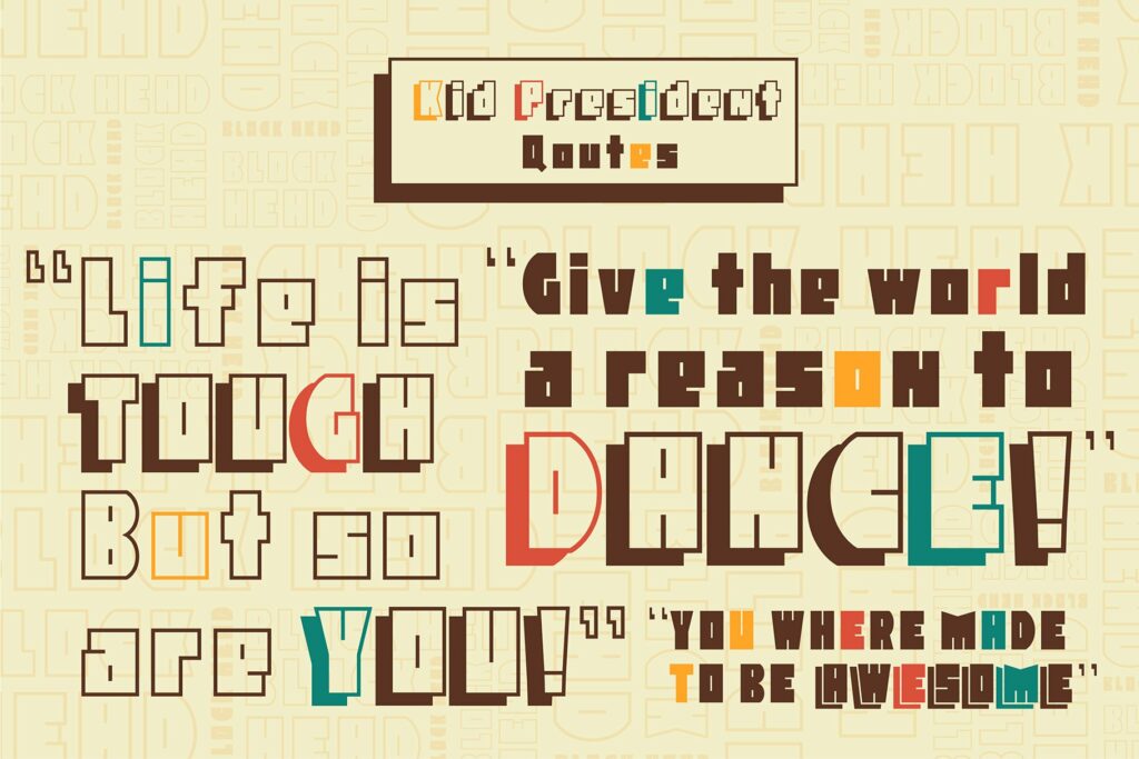 Block Head // 5 Styles – MasterBundles