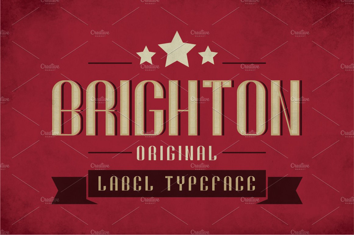 Brighton Vintage Label Typeface – MasterBundles
