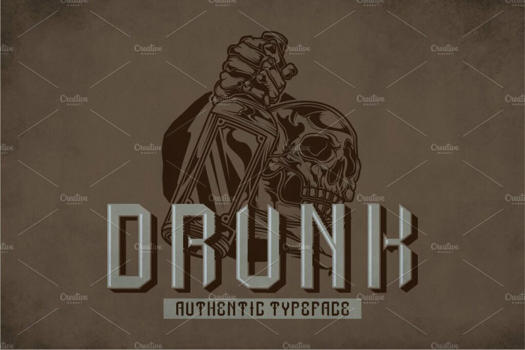 Drunk Modern Label Typeface – MasterBundles
