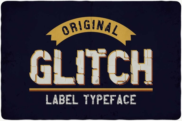 Glitch typeface – MasterBundles
