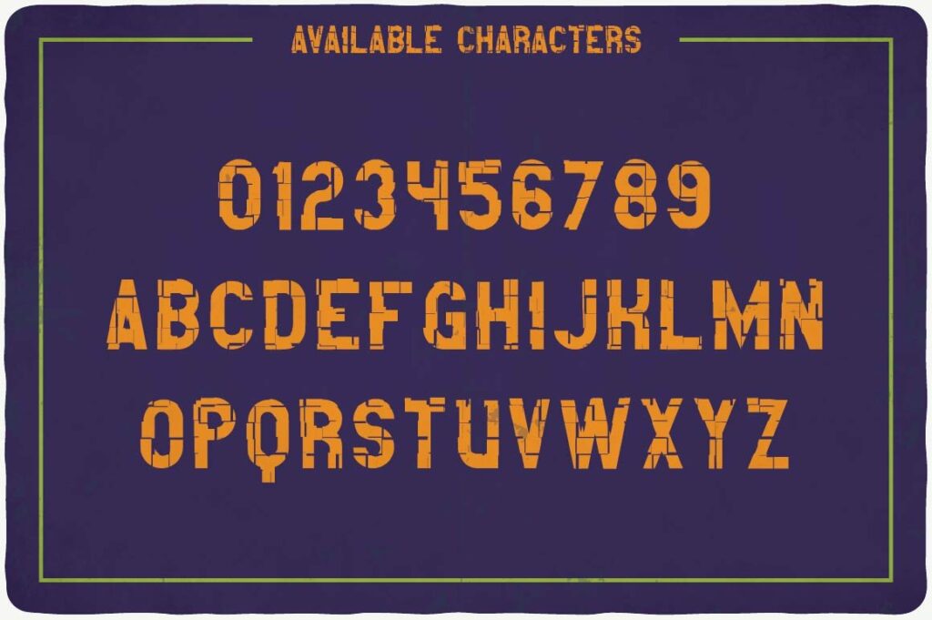 Glitch typeface – MasterBundles