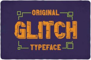 Glitch typeface – MasterBundles