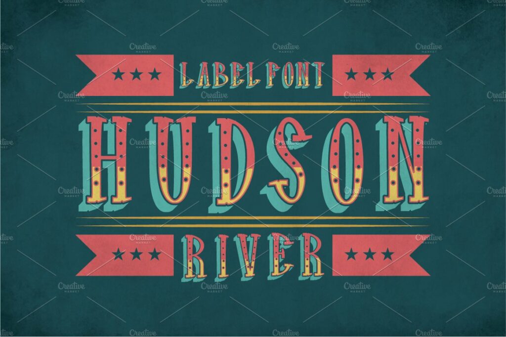 Hudson Vintage Label Typeface – MasterBundles