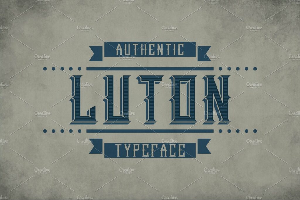 Luton Vintage Label Typeface – MasterBundles