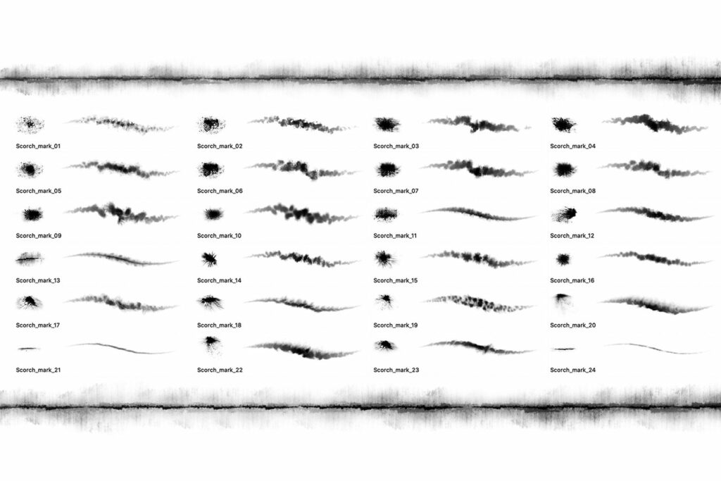 Scorch Marks Brush Set – MasterBundles