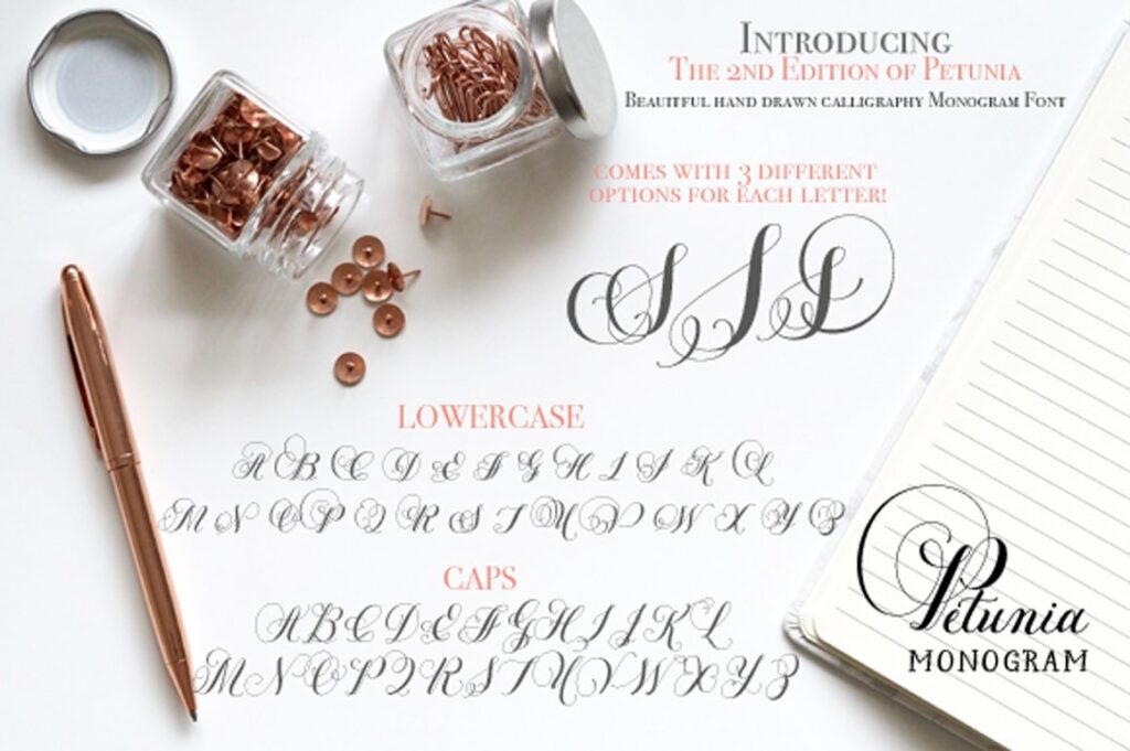 Petunia Monogram – MasterBundles