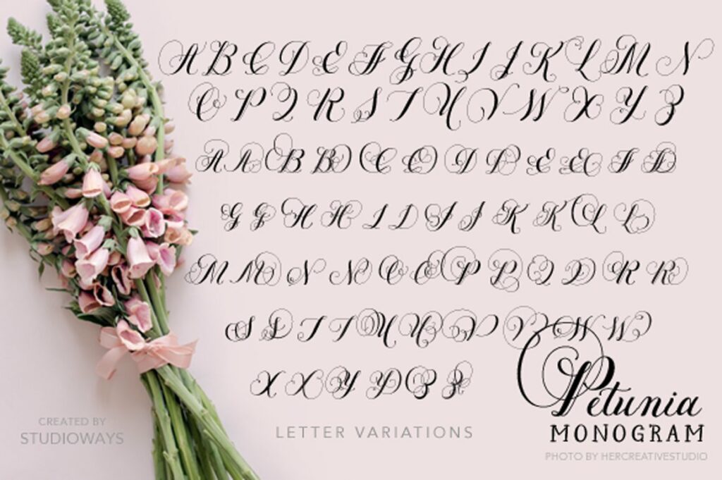 Petunia Monogram – MasterBundles