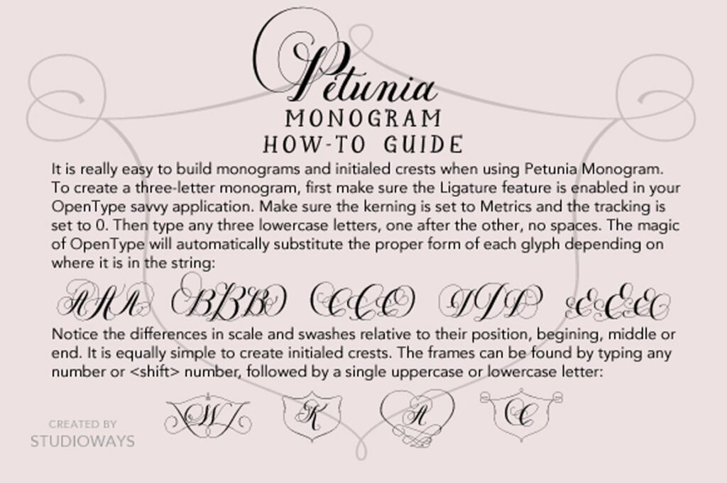 Petunia Monogram – MasterBundles