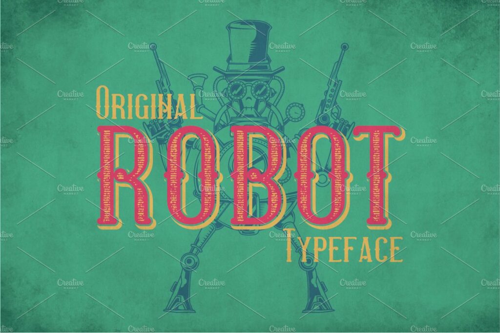 Robot Modern Label Typeface – MasterBundles