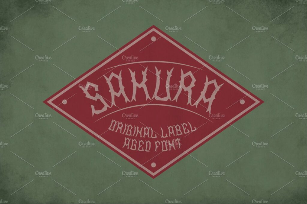 Sakura Vintage Label Typeface – MasterBundles