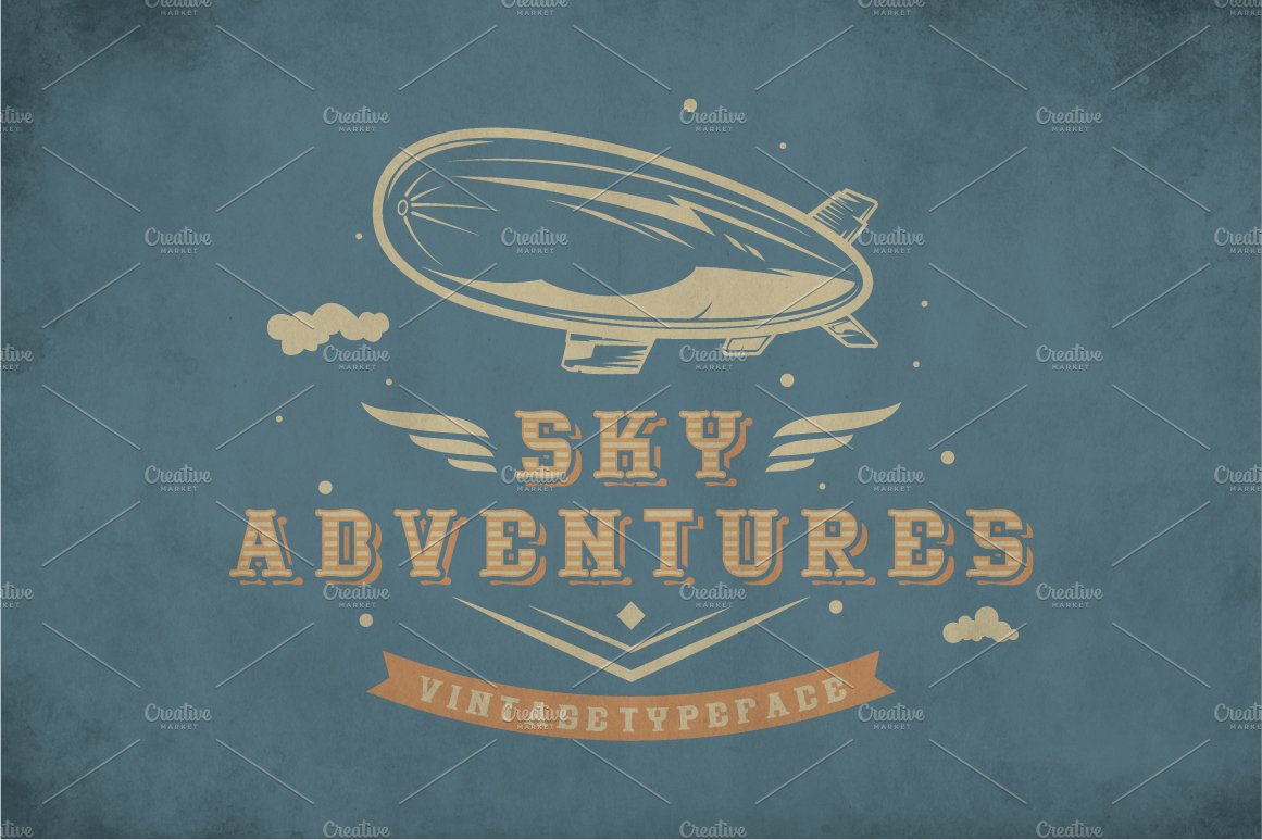 Sky Adventures Vintage Typeface – MasterBundles