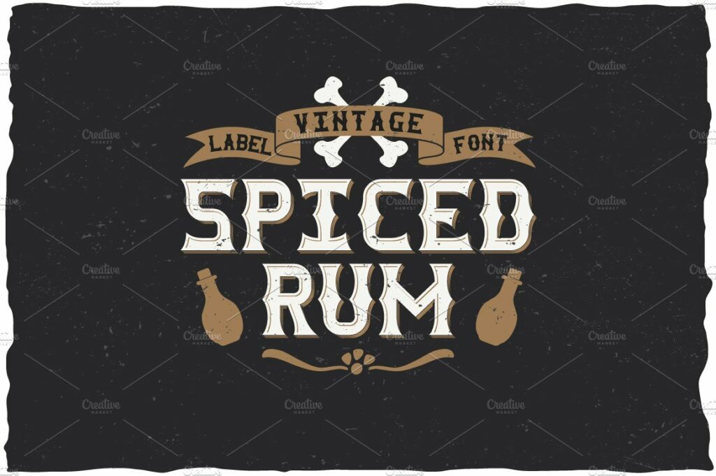 Spiced Rum Vintage Label Typeface – MasterBundles