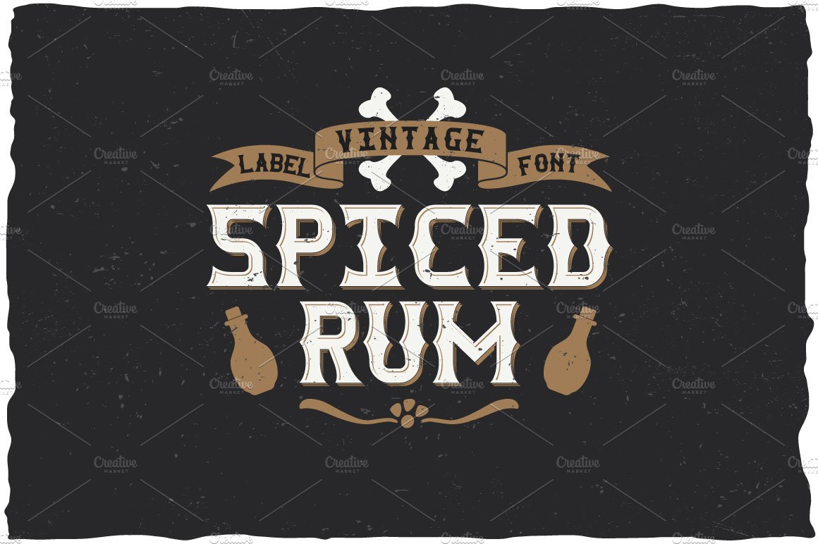 Spiced Rum Vintage Label Typeface – MasterBundles