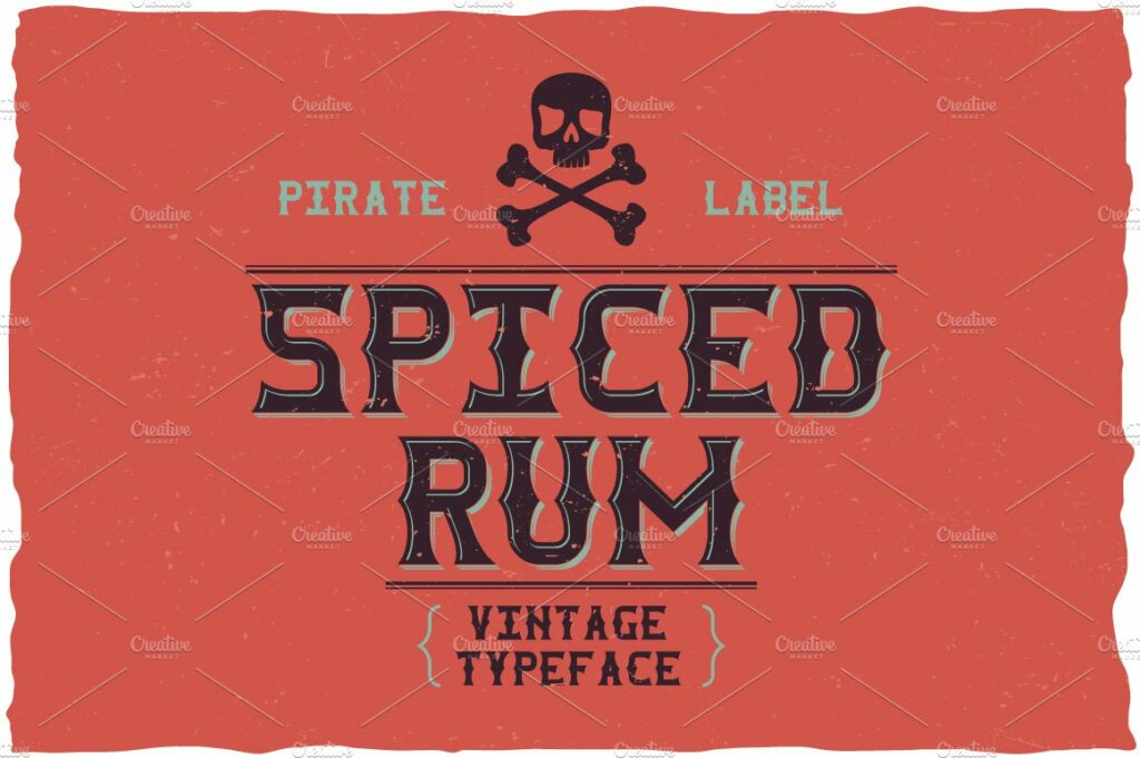 Spiced Rum Vintage Label Typeface – MasterBundles