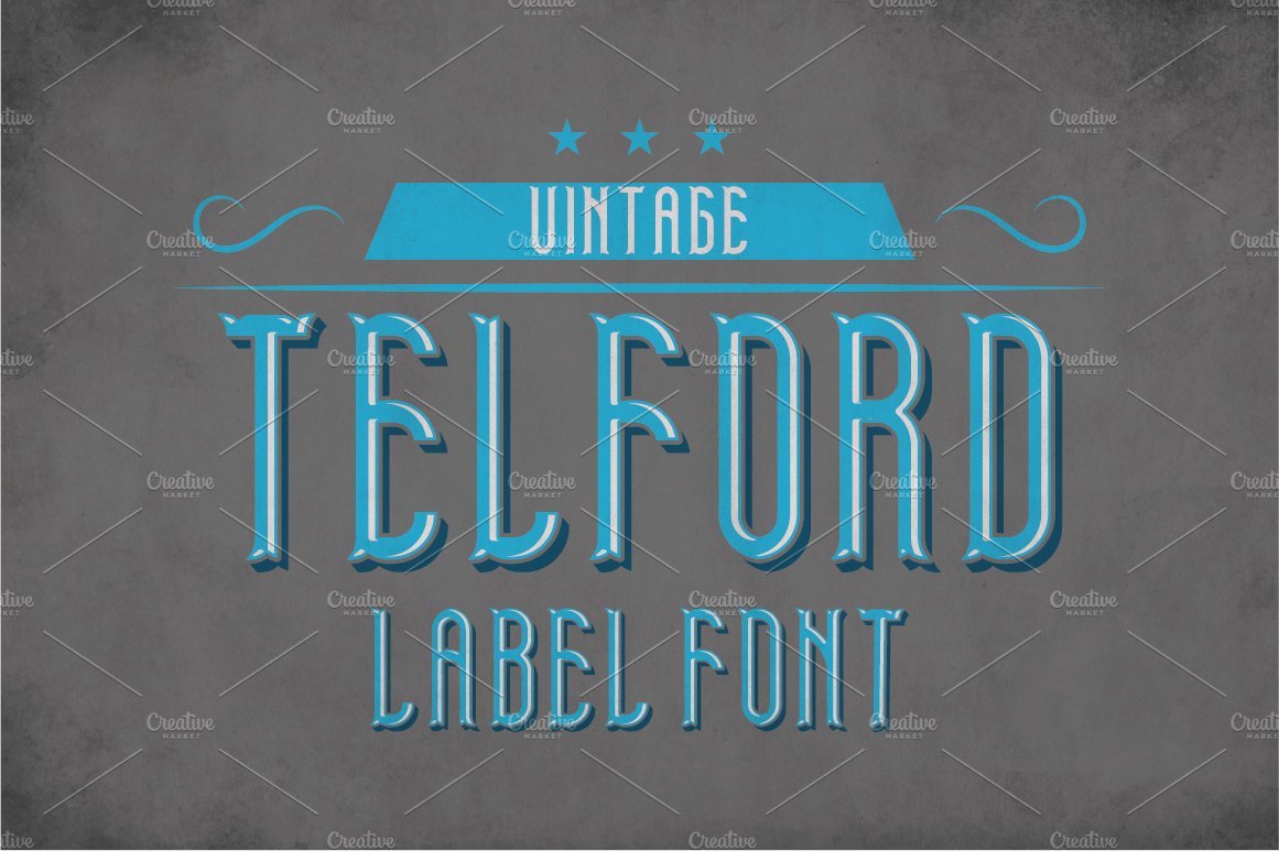 Telford Vintage Label Typeface – MasterBundles