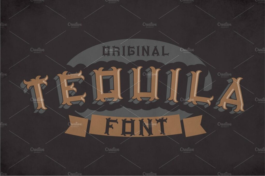 Original Tequila Label Typeface – MasterBundles