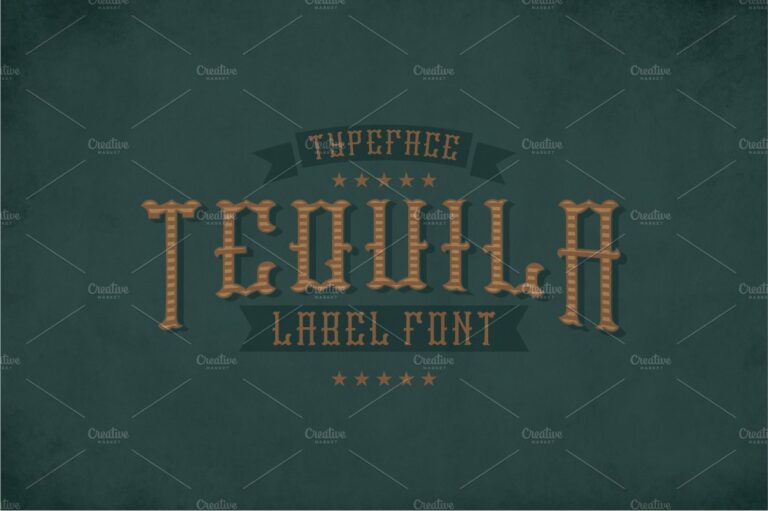 Tequila Vintage Label Typeface – MasterBundles