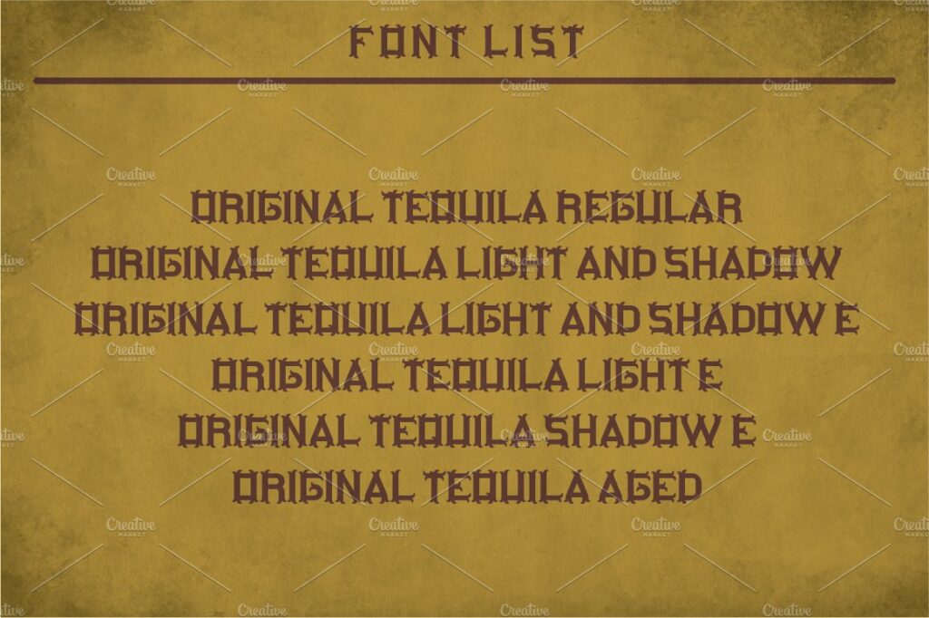 Original Tequila Label Typeface – MasterBundles