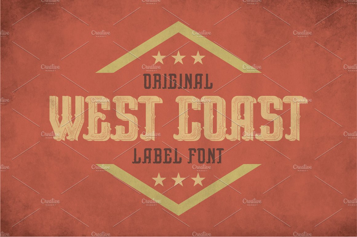 West Coast Vintage Label Typeface – MasterBundles