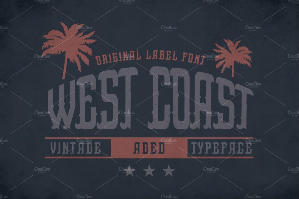 West Coast Vintage Label Typeface – MasterBundles