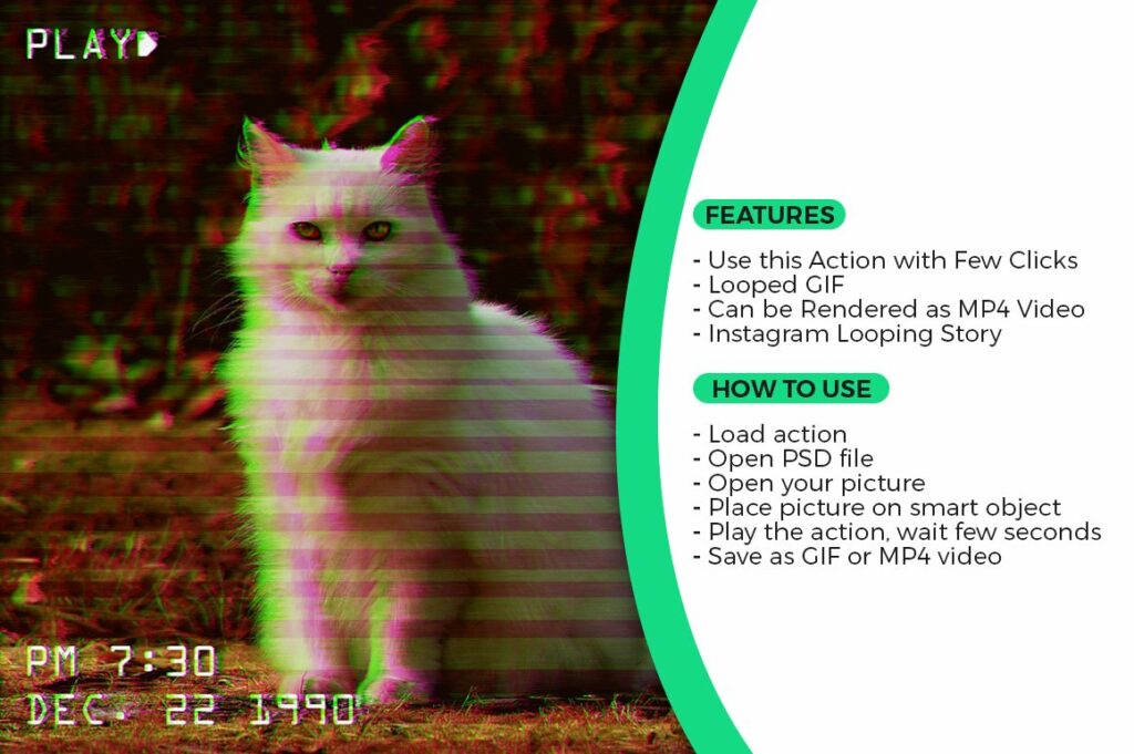 Animated VHS Effect Action – MasterBundles