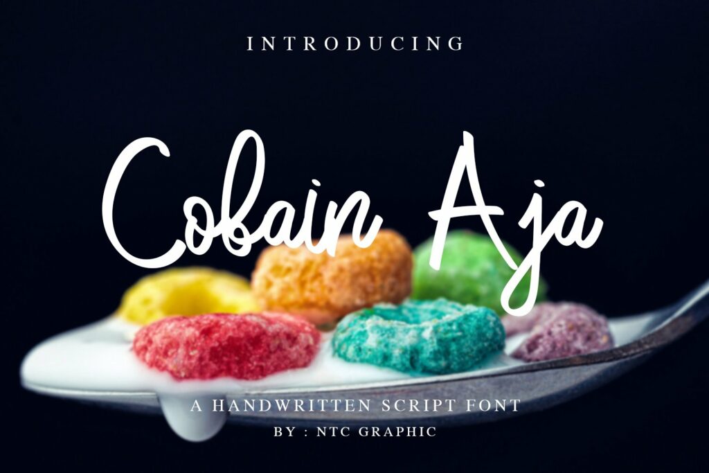 Cobain Aja - Script Font – MasterBundles