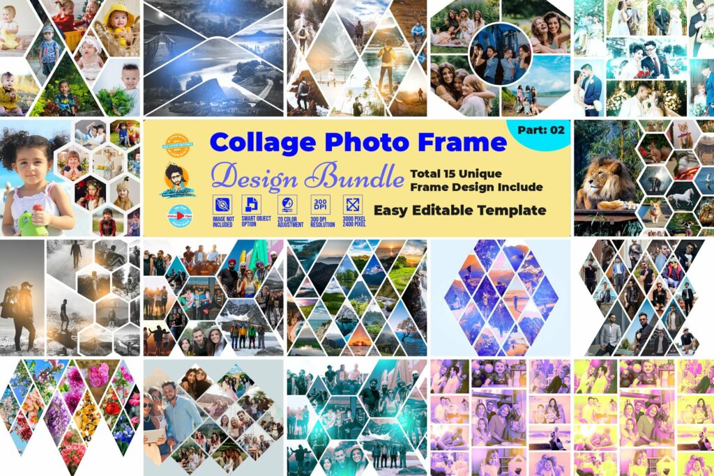 Unique Collage Photo Frame – MasterBundles