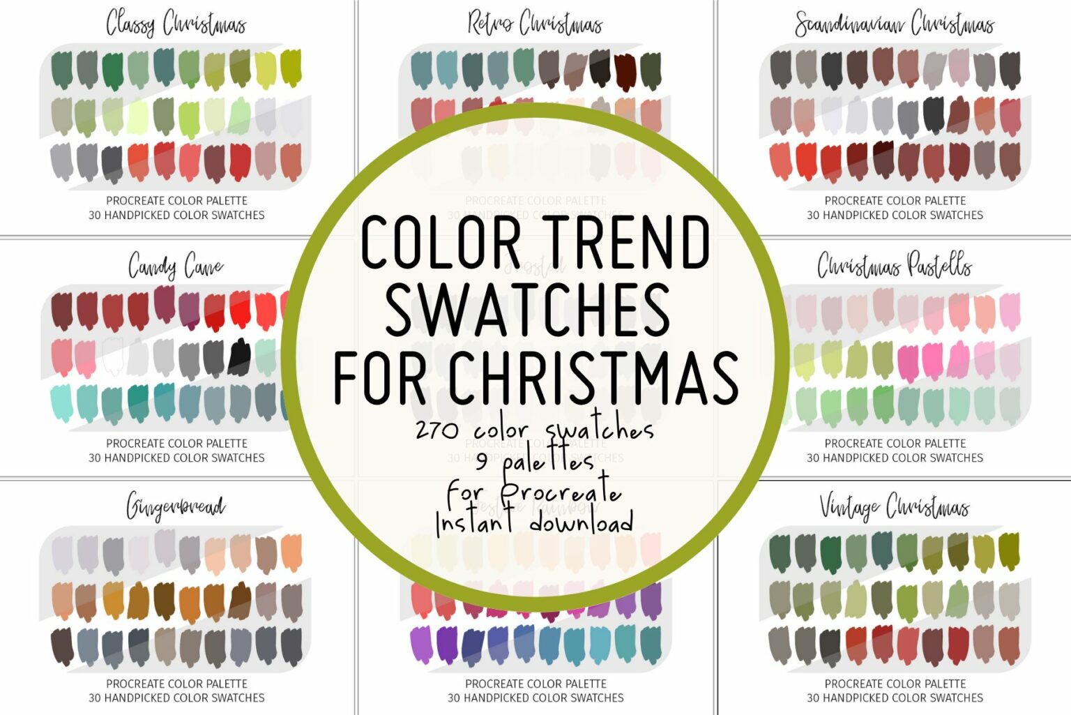 Procreate Christmas Color Palettes – MasterBundles