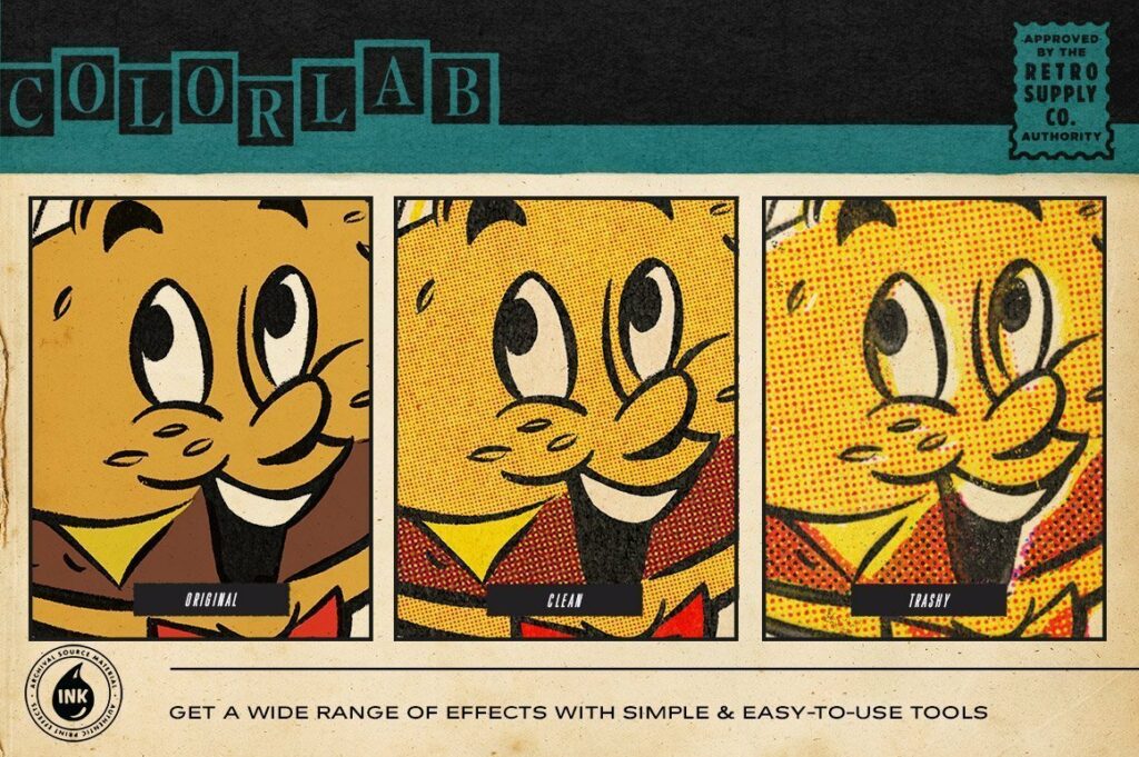 ColorLab Photoshop Vintage Comic Kit – MasterBundles