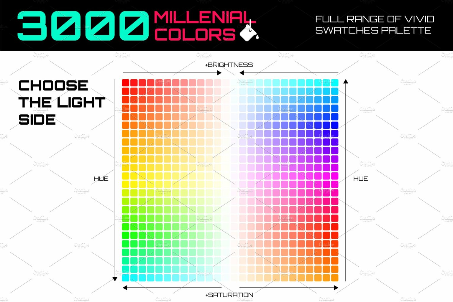 3000 Millenial Color Swatches Set – MasterBundles