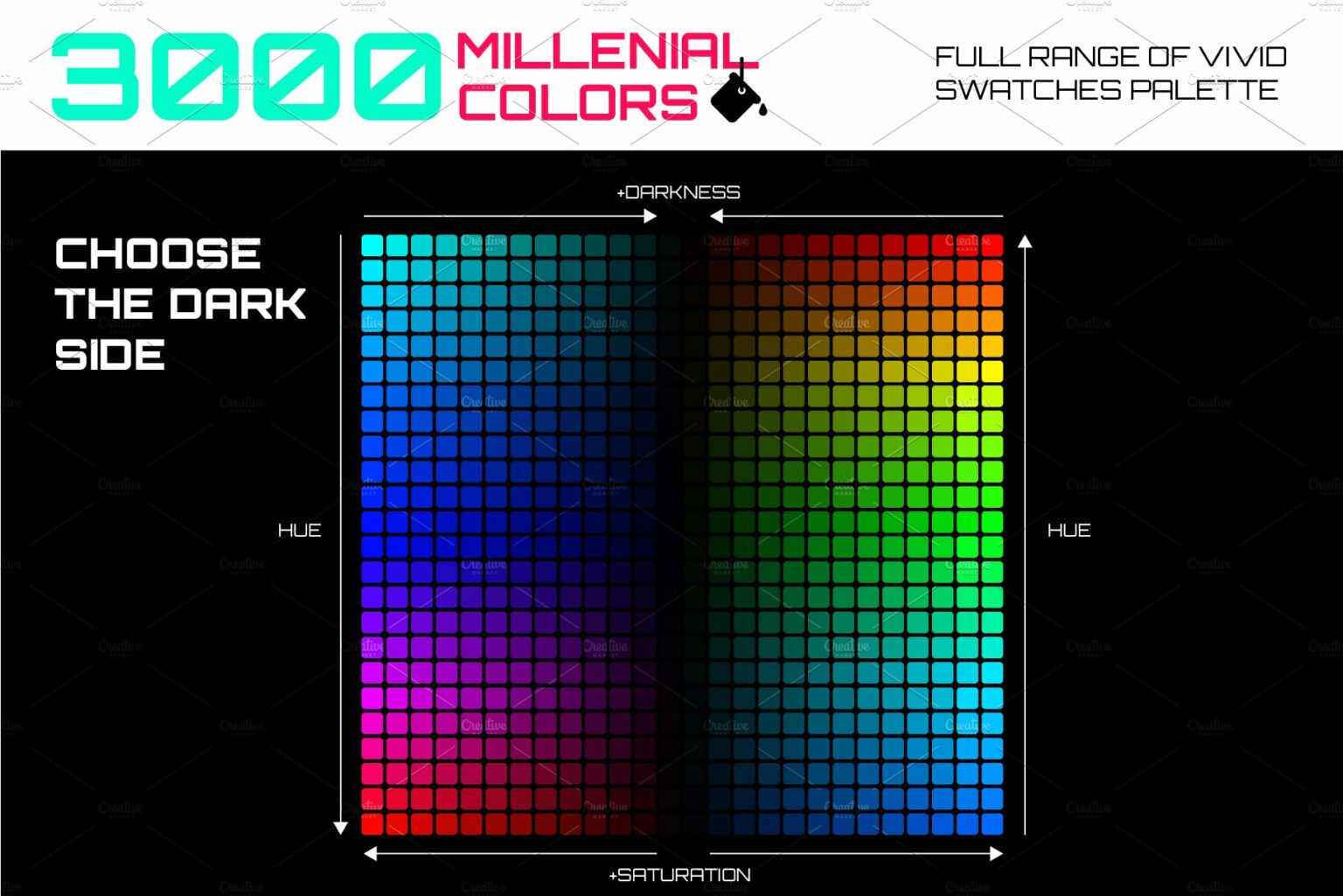 3000 Millenial Color Swatches Set – MasterBundles