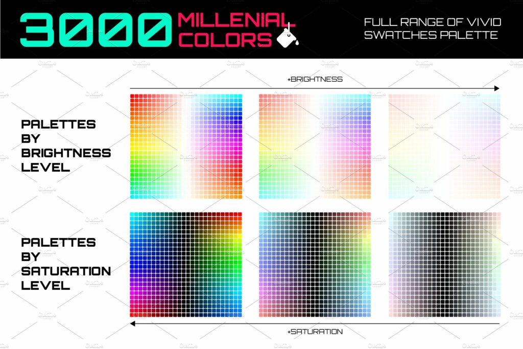 3000 Millenial Color Swatches Set – MasterBundles