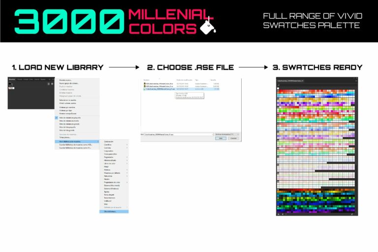 3000 Millenial Color Swatches Set – MasterBundles